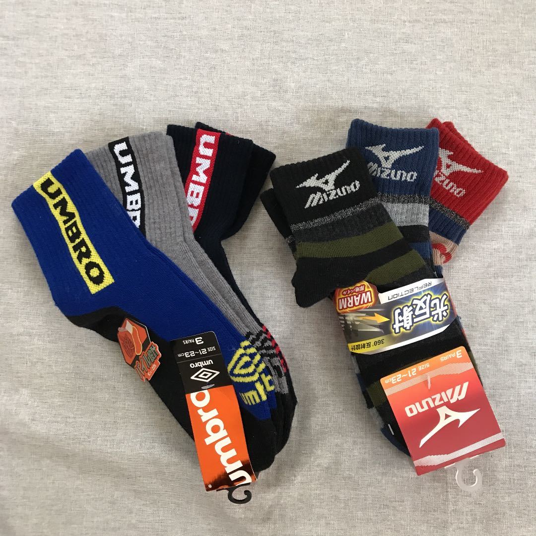 MIZUNO ミズノ umblo アンブロ3Pソックス×2セット 21-23cm キッズ ジュニア 男の子(靴下)｜売買されたオークション情報 ...