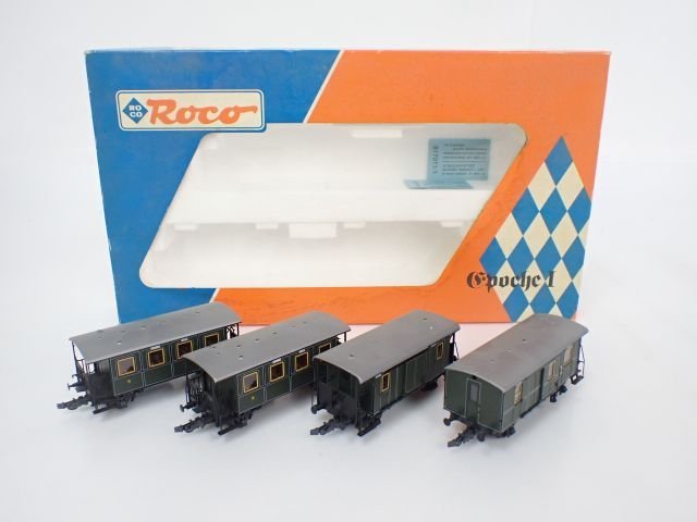 ROCO 44014 バイエルン王立鉄道 2軸客車 Ep.I 4両セット HOゲージ 鉄道模型 外国車輌 ロコ 元箱付き 6692A-3(外国 ...