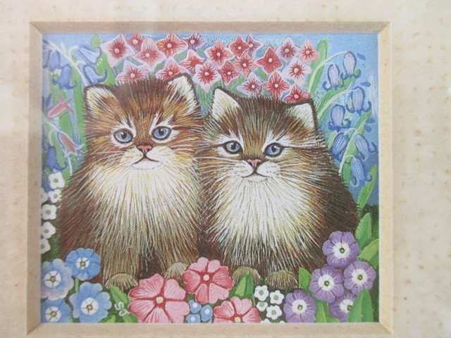 Sharon Jervis Made In England イギリス 猫の水彩画 壁掛け 木製フレーム シャロン ジャーヴィス(雑貨)｜売買さ ...