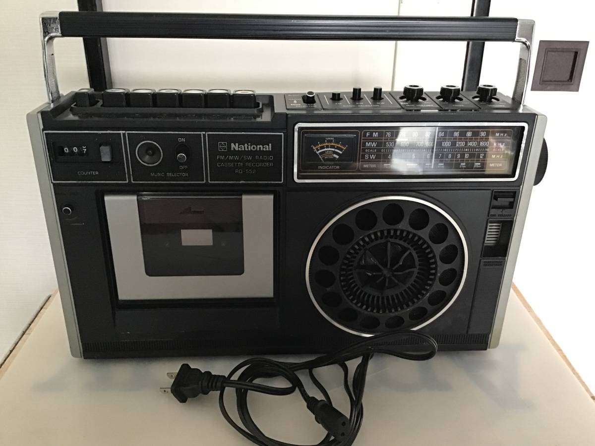 カセット ラジオOK 品 ナショナル ＜音のMAC＞ RQ-552 ベルト交換＆クリーニング済み ワイヤレスマイク付属(ラジカセ)｜売買された ...