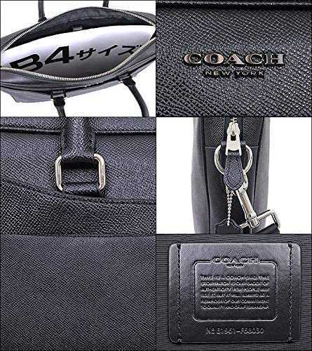 コーチ COACH バッグ ビジネスバッグ F68030 ブラック ベケット クロスグレーンレザー スリム ブリーフ ケース メンズ ...