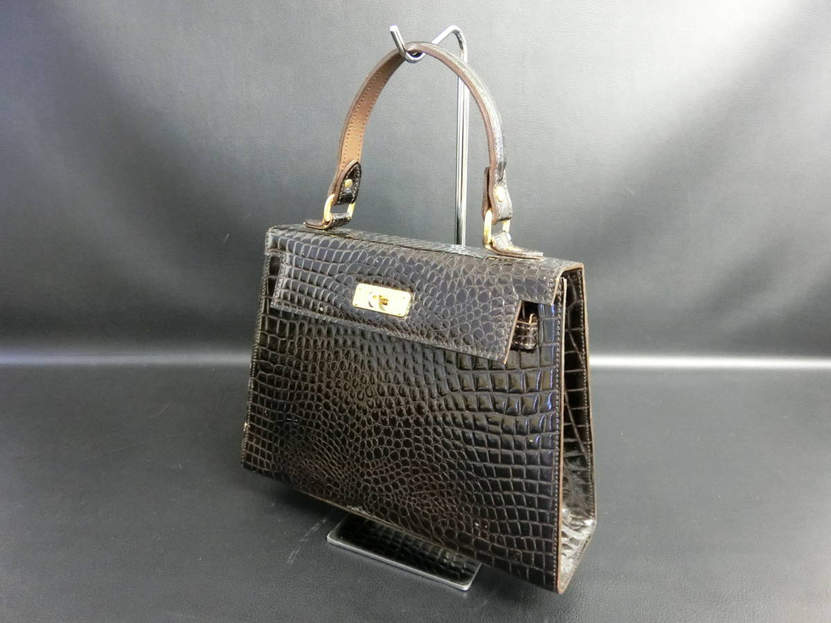 JEAN MICHEL NOUVEAU フランス クロコダイル ハンドバッグ ワニ革 207-239#80(クロコダイル)｜売買された ...