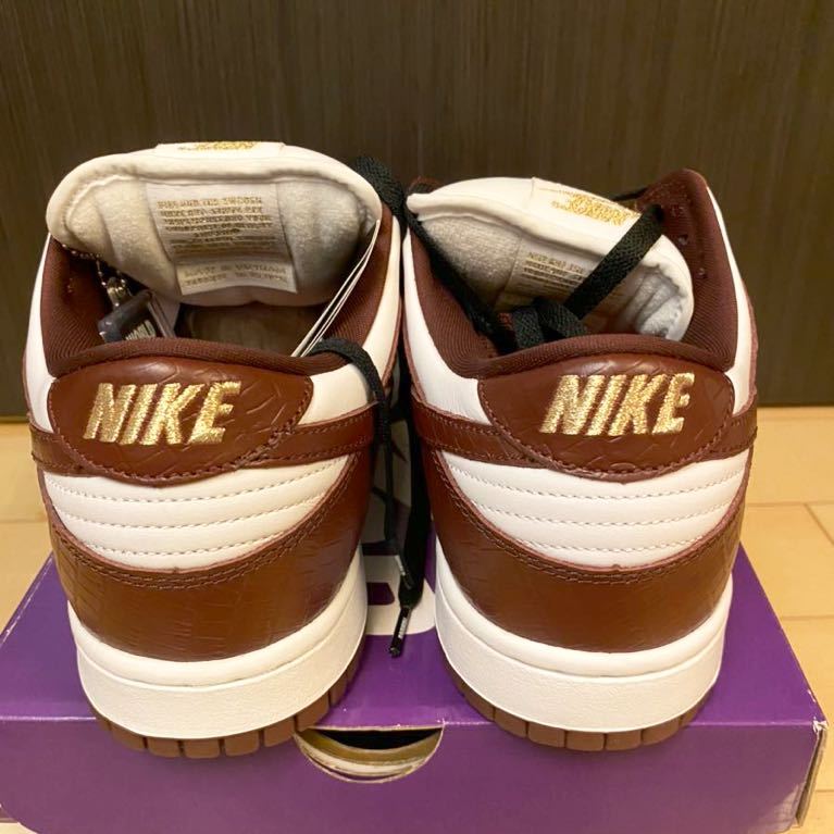 Supreme × NIKE SB DUNK LOW OG QS CROC SKIN GOLD STARS BROWN US10 28cm ...