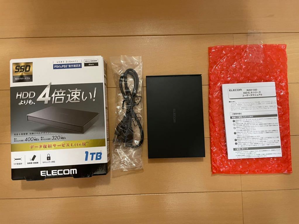 ELECOM 1TB SSD ESD-EJ1000GBKR 外付けポータブル(256GB～)｜売買されたオークション情報、yahooの商品情報をアーカイブ公開 - オークファン（aucfan.com）