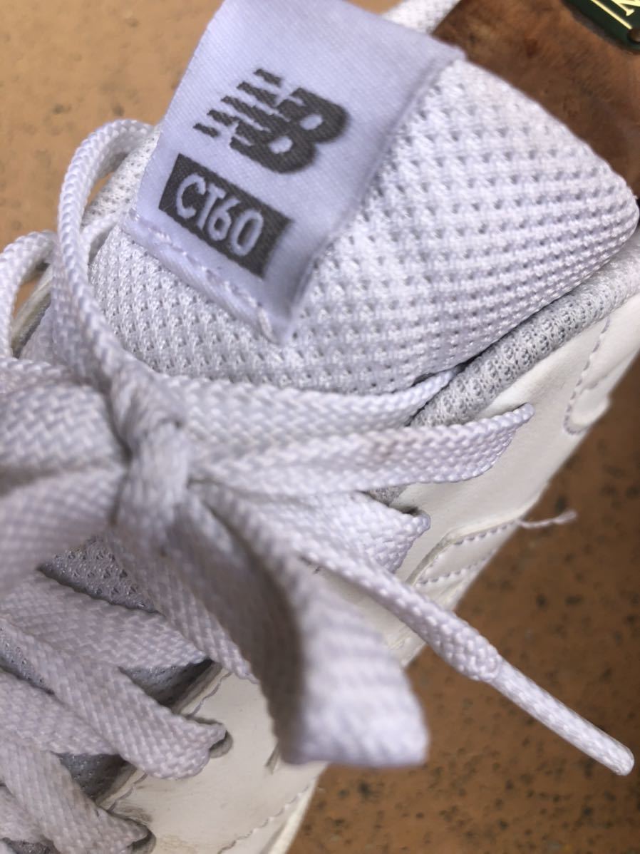 最終 レア物 ニューバランス NEW BALANCE CT60 スニーカー 靴 廃盤モデル サイズ25.5㎝ 白 ホワイト ゴルフ(25 ...