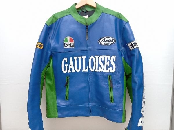 ジャケット GAULOISES racing ゴロワーズ シングルライダーズジャケット Arai HELMET agv arrow ブルー ...