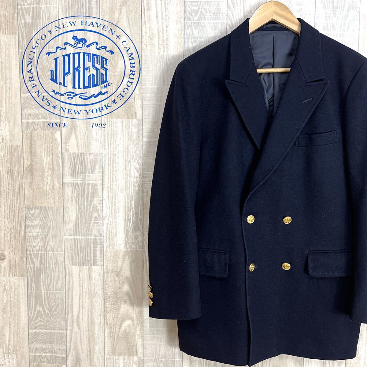 J.PRESS ジェイプレス 紺ブレザー 金ボタン サイズM ネイビー 紺 ダブルジャケット テーラードジャケット メンズ トップス(Mサイズ)｜売買されたオークション情報、yahooの商品 ...