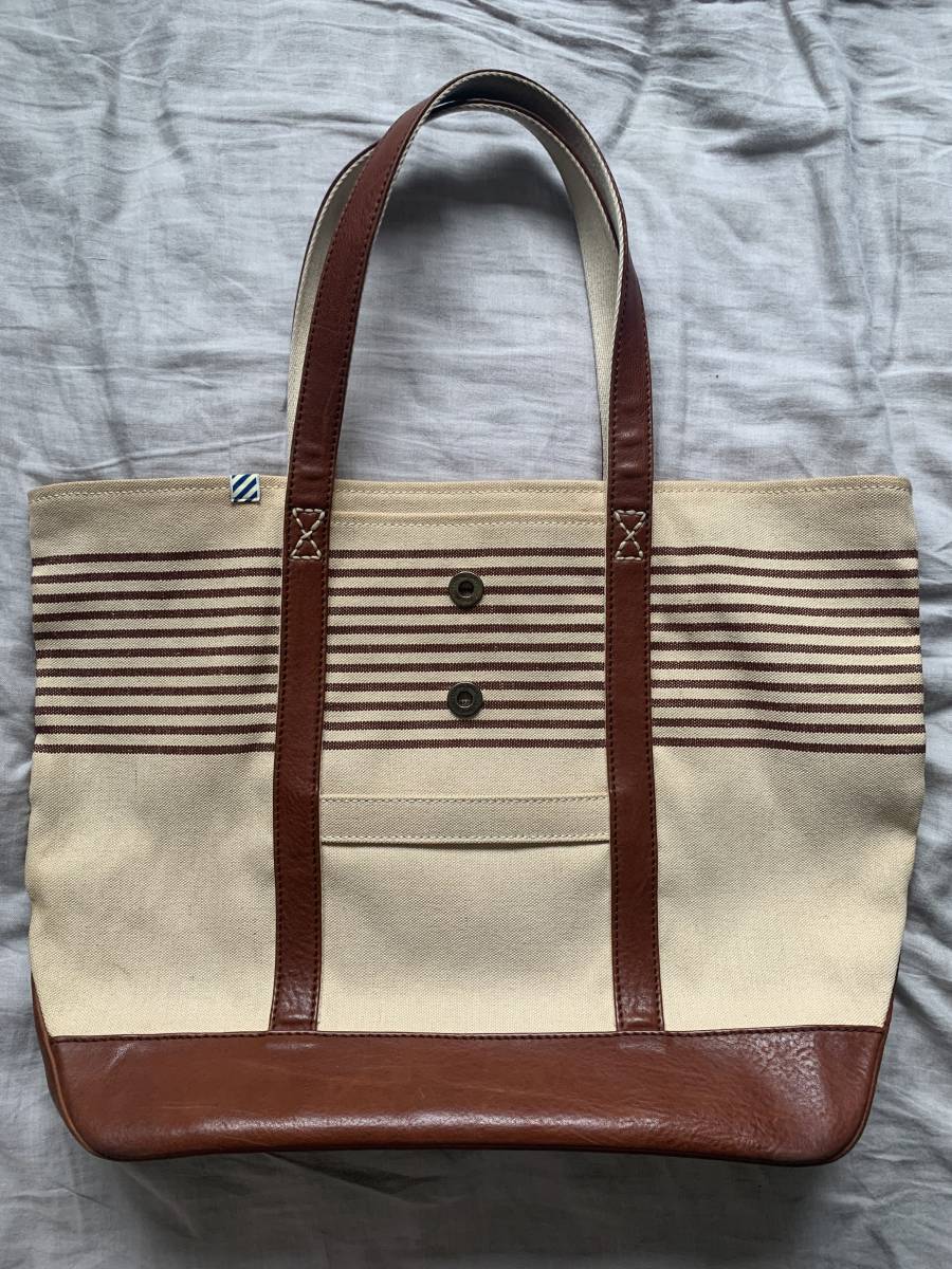 visvim HOMER TOTE 2 STRIPE L NATURAL BROWN ビズビム ホーマートートバッグ ナチュラル ブラウン ...