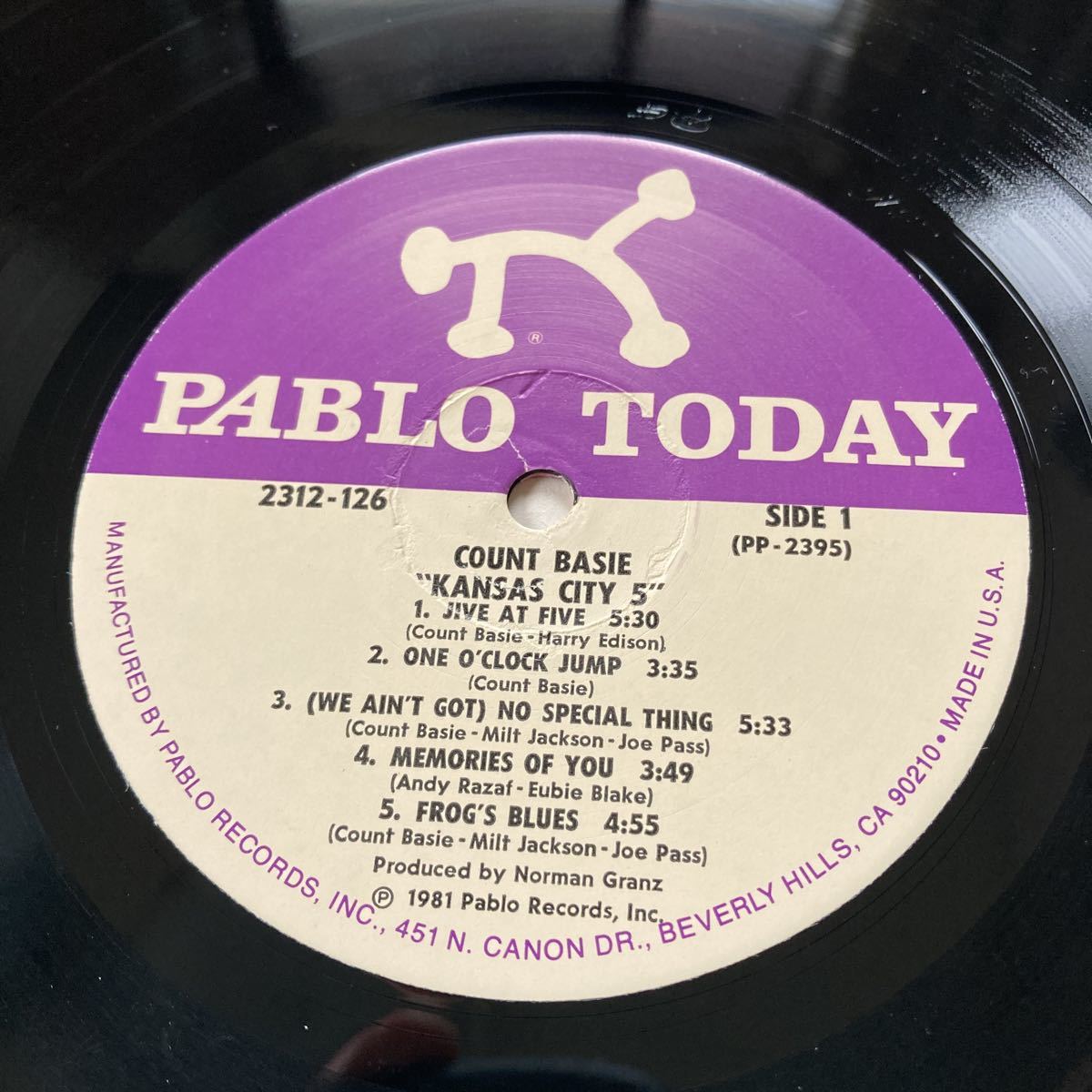 カウント ベイシー COUNT BASIE： KANSAS CITY 5 with Milt Jackson Joe Pass Louis ...