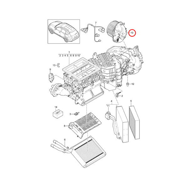 Porsche ポルシェ Cayenne カイエン 958型 2011 2018年式 ブロアモーター 左ハンドル用 95857234200 ...