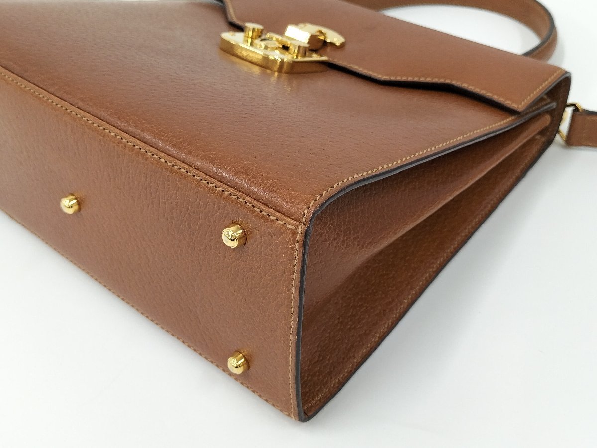 グッチ GUCCI ハンドバッグ ショルダーストラップ付き レザー ブラウン 000 26 0258 Jコレ T 492(かばん、バッグ ...