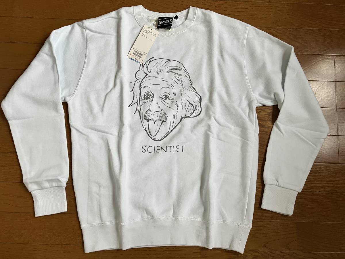 タグ付き BEAMS T アインシュタイン クルーネック スウェット ビームスT ホワイト(トレーナー)｜売買されたオークション情報、yahooの商品情報をアーカイブ公開 - オークファン ...