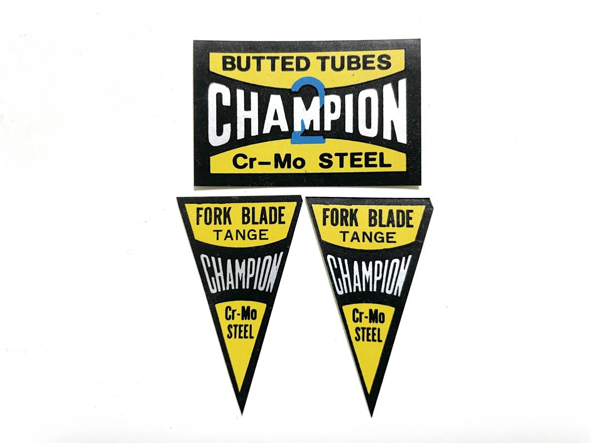 TANGE CHAMPION 2 デカールセット タンゲ Cr-Mo STEEL BUTTED TUBES 丹下 検 3連勝 3RENSHO ...