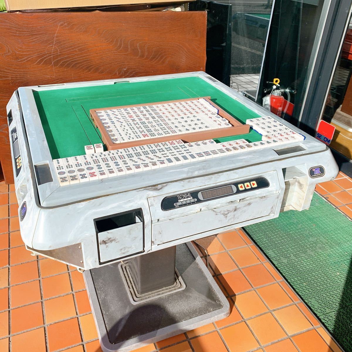 AV106 1円〜 全自動麻雀卓 センチュリー PAL M-21 麻雀牌付き マツオカメカトロニクス TENPAL 椅子付き 台 現状品(麻雀 ...