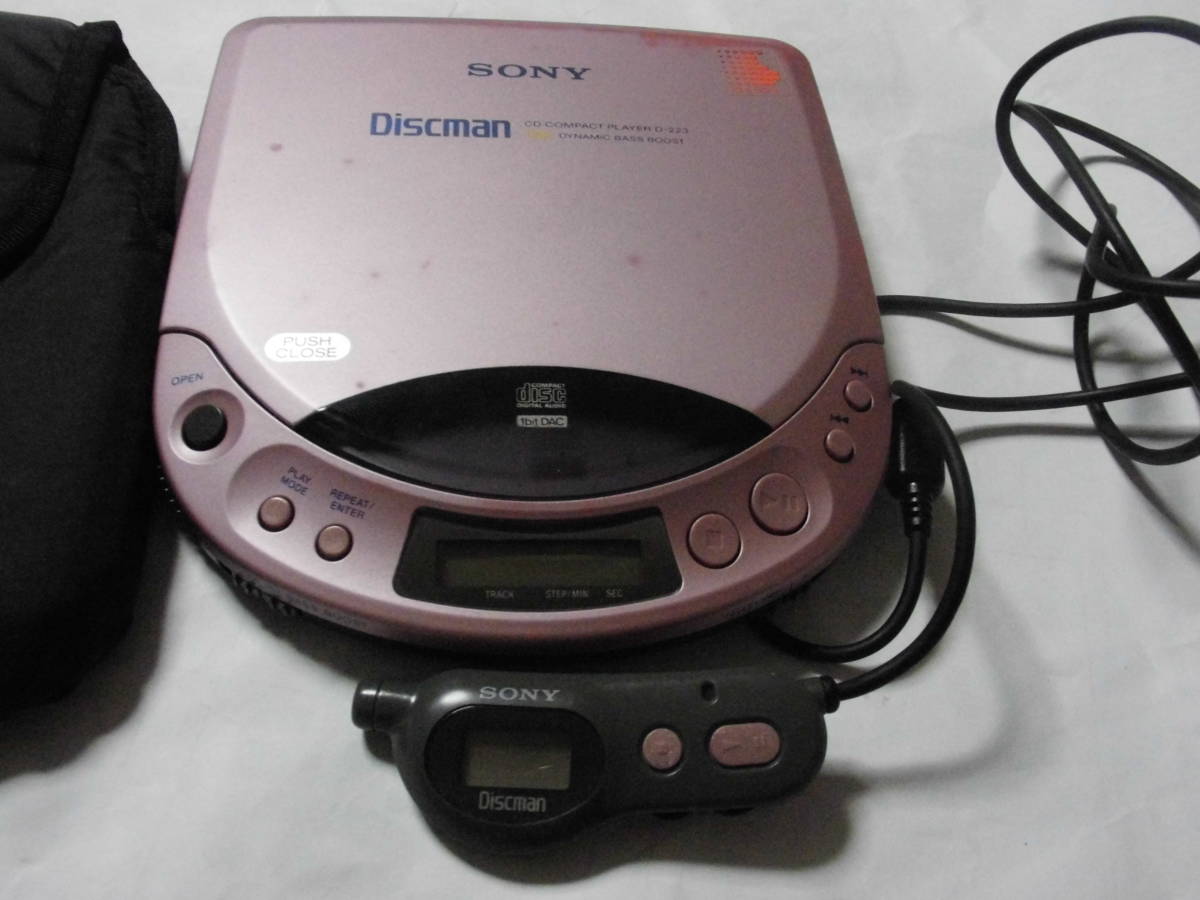SONY D-223 Discman CDプレーヤー 稀少 ピンク 純正リモコン 収納ケース付き 現状品(CDプレーヤー)｜売買された ...