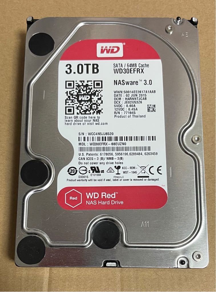 WD Red NAS Hard Drive WD30EFRX 3.0TB SATA 64MB Cache(2TB～)｜売買されたオークション ...