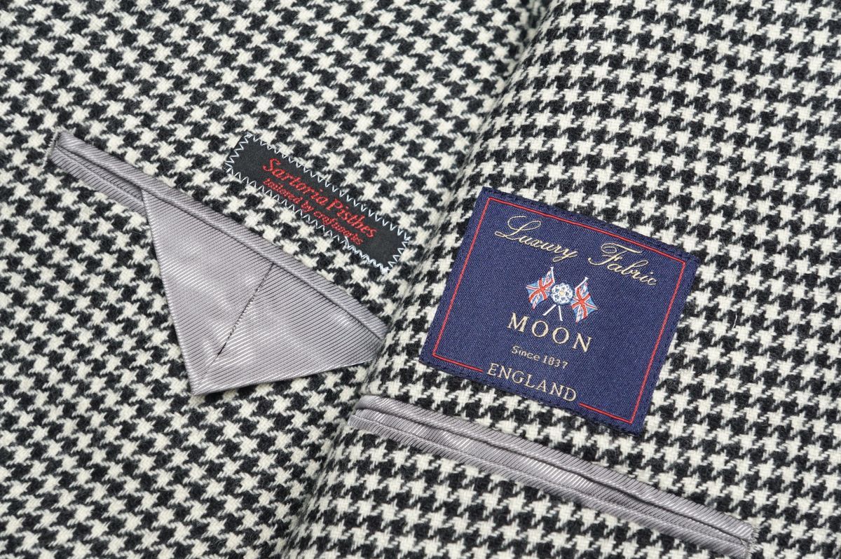 ME4569 MOON ムーン ツイード生地 Sartoria Pisthes サルトリアピスケス メンズ50 千鳥格子柄 段返り3B シングル テーラードジャケット(Lサイズ)｜売買された ...
