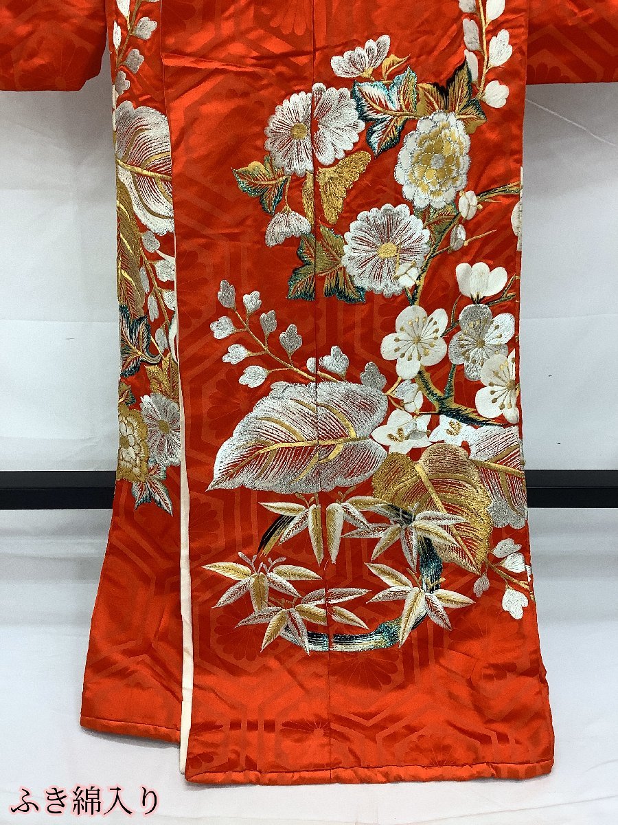 きものcocon 引き振袖 お引きずり/本振袖/刺繍/比翼仕立て/正絹/赤系/ふき綿入り/結婚式/身丈177/裄64 11-4-3K-1648-t(振袖)｜売買されたオークション情報 ...