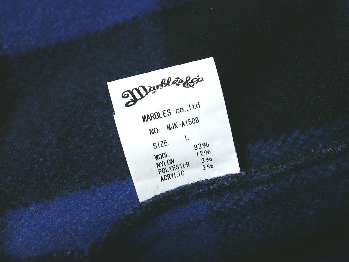 Marbles マーブルズ MJK-A1508 BUFFALO CHECK JKT バッファローチェック ジャケット Lサイズ ウール メルトン シャツ(Lサイズ)｜売買されたオークション情報 ...