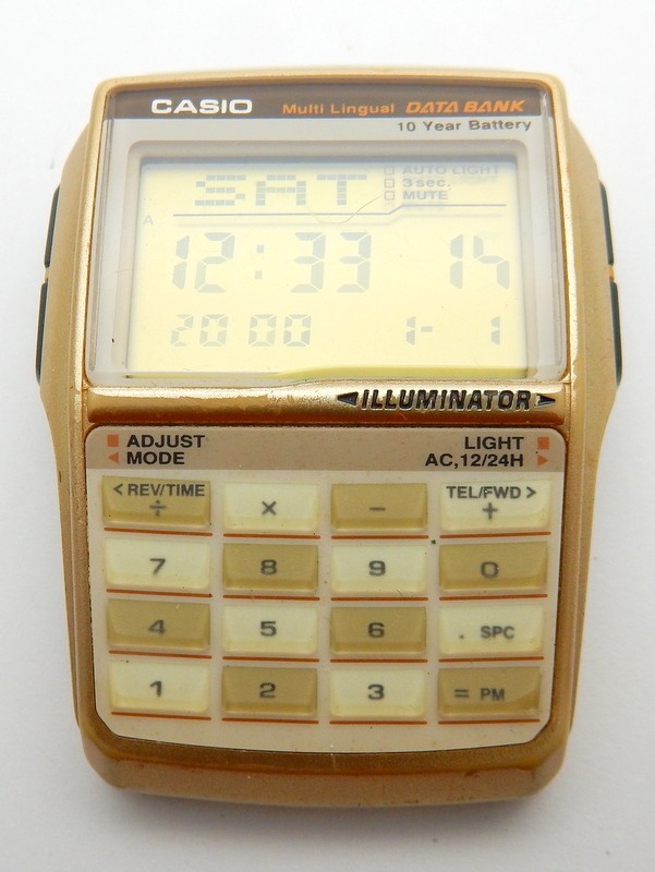 1円スタート 腕時計 フェイスのみ CASIO カシオ DATA BANK データバンク 2888 DBC-32 クオーツ QZ デジタル ...