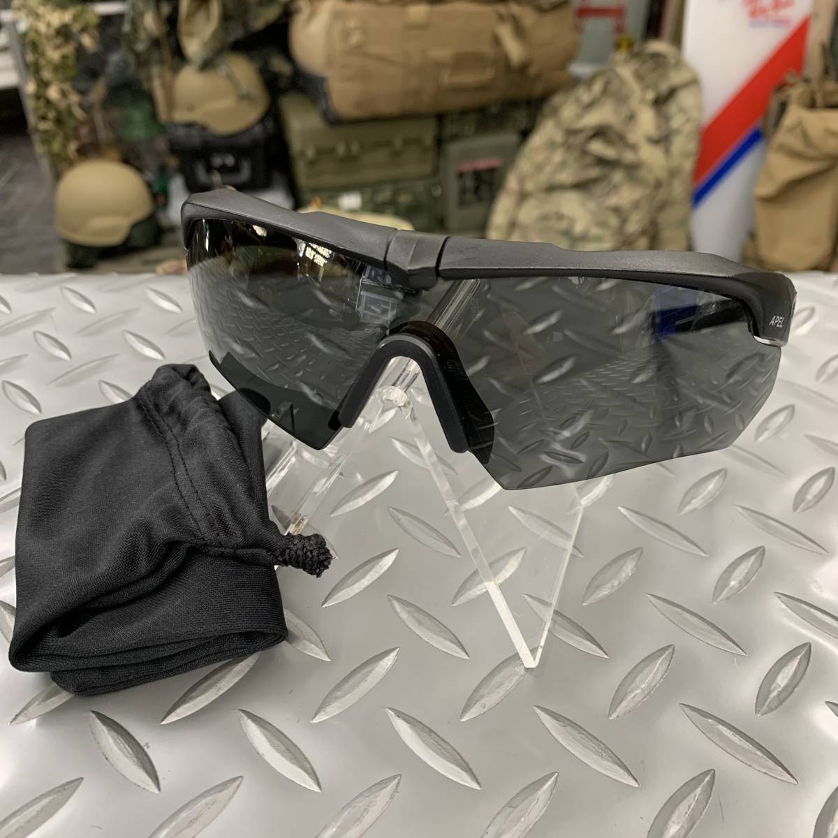 米軍実物 ESS/CROSSBOW BallisticSafetyGlasses クロスボウサングラス APEL/スモークレンズ(個人装備 ...