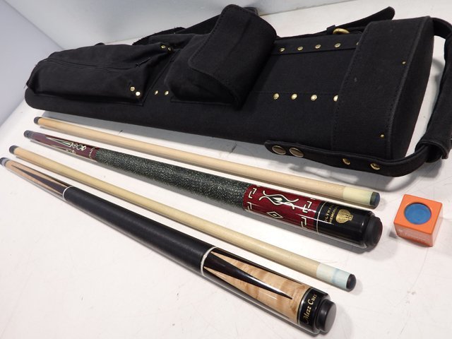 稀少/廃盤 Mezz Cues メッヅ MPC-3M バーズアイメイプル 6剣インレイ ビリヤード キュー ケースその他オマケつき(ビリヤード ...