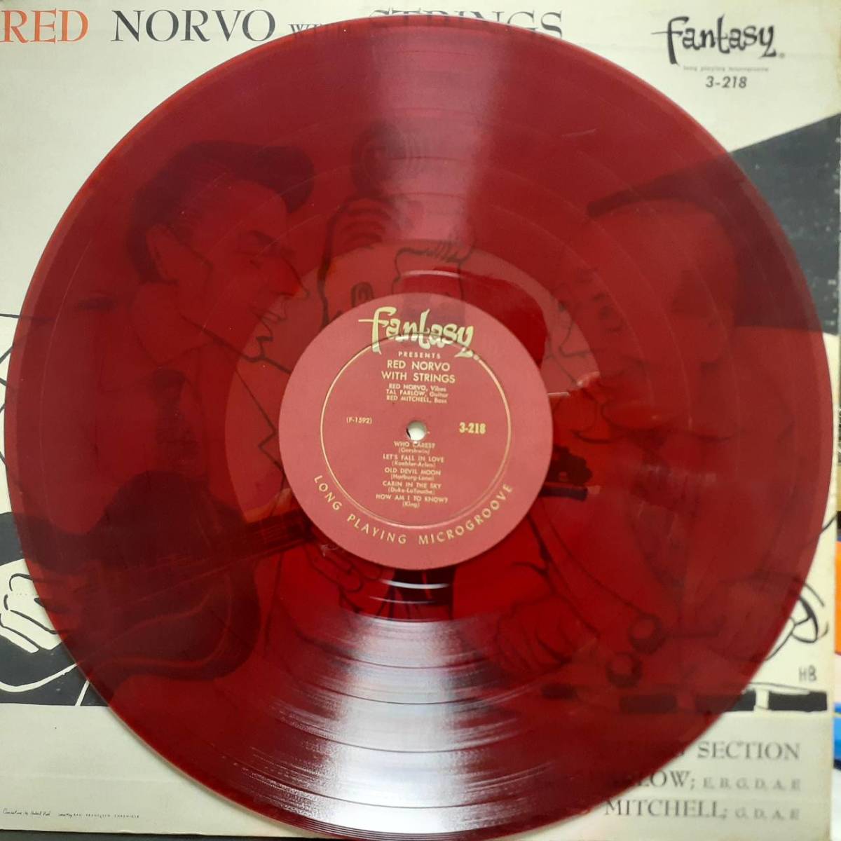 米FANTASYオリジLP 赤ラベルMONO深溝 Red Norvo /With Strings 1956年 3-218 Tal Farlow ...