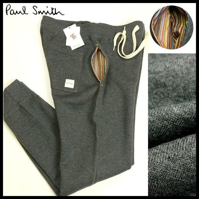 B1054 正規品 ポールスミス Paul Smith M 濃灰 ジョガーパンツ マルチストライプ スウェットパンツ 裏起毛 秋冬 メンズ Q1(ボトムス)｜売買されたオークション情報 ...