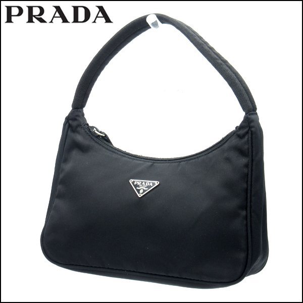 TS PRADA/プラダ ミニハンドバッグ テスートナイロン ブラック 三角ロゴ(ハンドバッグ)｜売買されたオークション情報、yahooの商品情報をアーカイブ公開 - オークファン ...