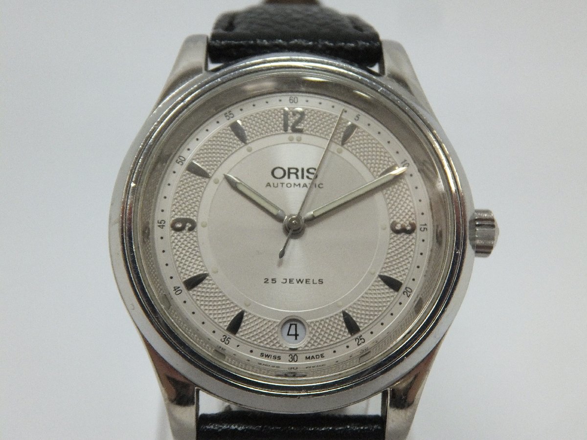 ‡0511 ORISオリス モダンクラシック 7490 腕時計 メンズ 自動巻 レッドローターモデル 自動巻 25JEWELS ジャンク(オリ ...