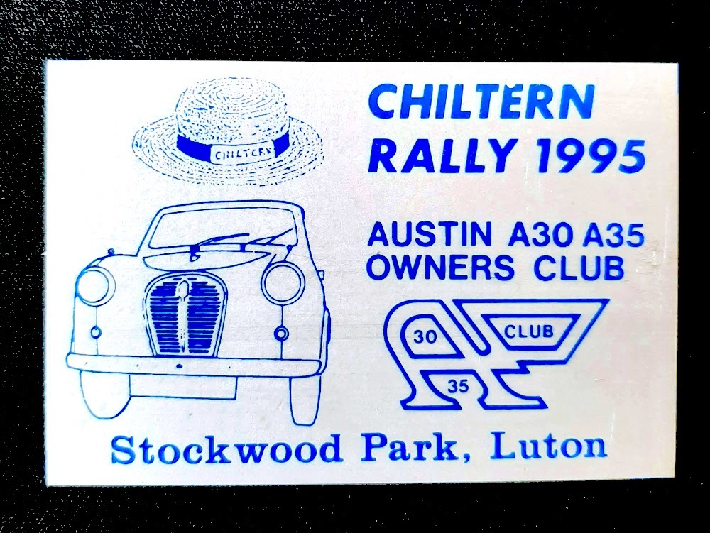 1995年/英国/オースチン/A30 A35/オーナーズクラブ/参加プレート/Austin/Jaguar/Mini/Morris/mods ...