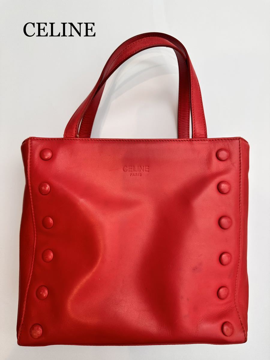 1円スタート セリーヌ CELINE 革 バッグ レッド ハンドバッグ(ハンドバッグ)｜売買されたオークション情報、yahooの商品情報をアーカイブ公開 - オークファン（aucfan.com）