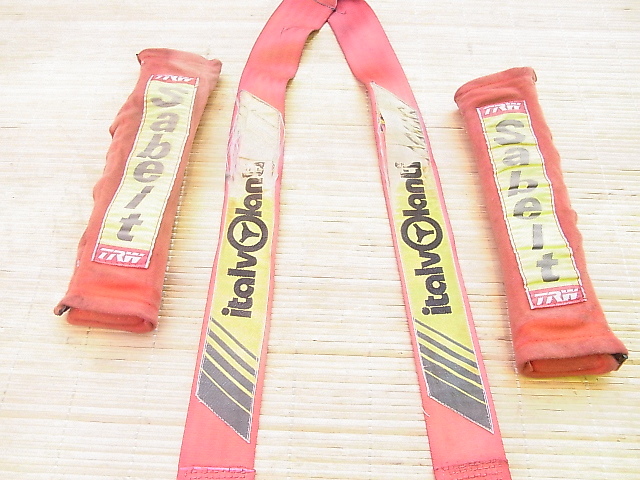 TRW Sabelt サベルト italvolanti イタルボランテ 4点 シートベルト ハーネス 2インチ 赤 FC3S AE86 S13 ...