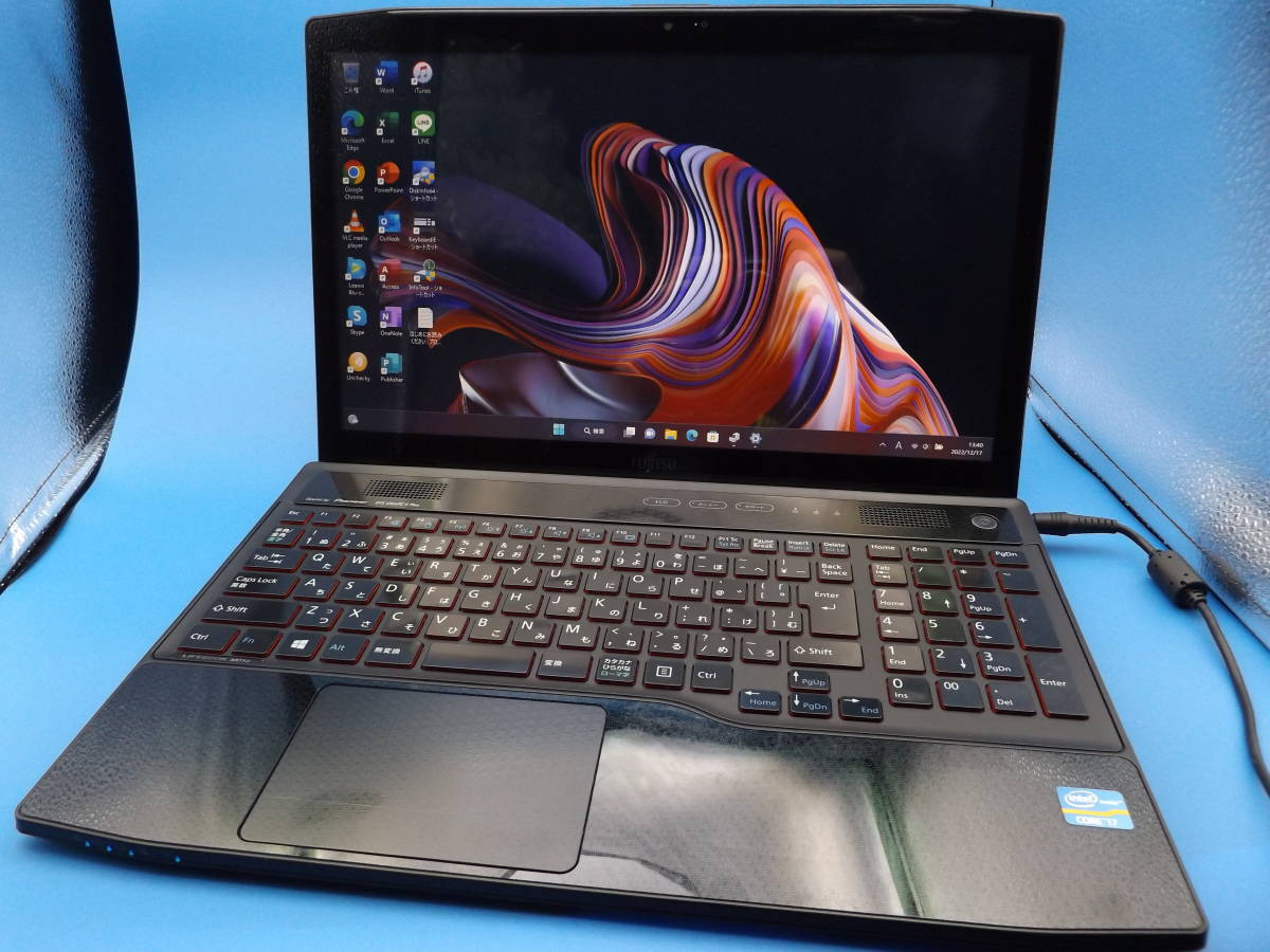SSD512GB タッチパネル 第3世代Core i7 富士通LIFEBOOK/AH77/K Win11 Ver.22H2 メモリ8GB ...