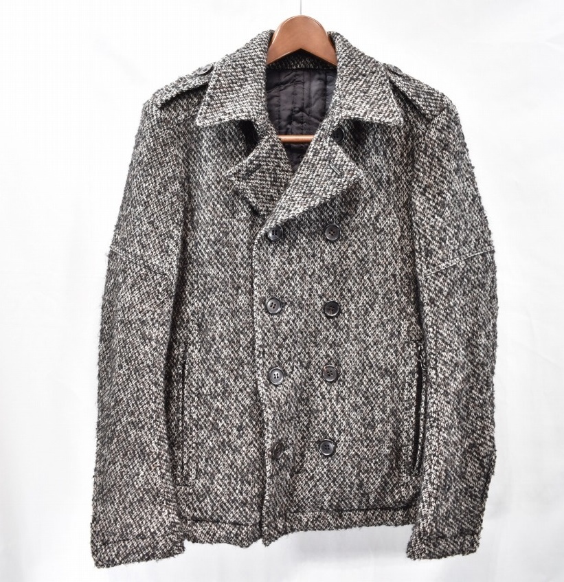 SHELLAC ツイード系ショートウールPコート46シェラック(ジャケット、上着)｜売買されたオークション情報、yahooの商品情報をアーカイブ公開 - オークファン（aucfan.com）