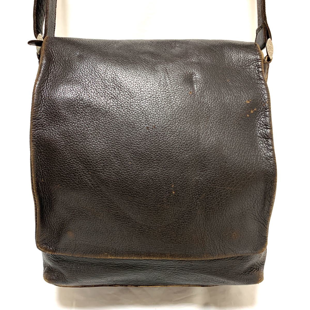 n40 1円〜 GIORGIO ARMANI A4入る ジョルジオ アルマーニ レザーバッグ ショルダーバッグ かばん 鞄 カバン 斜めがけ ...