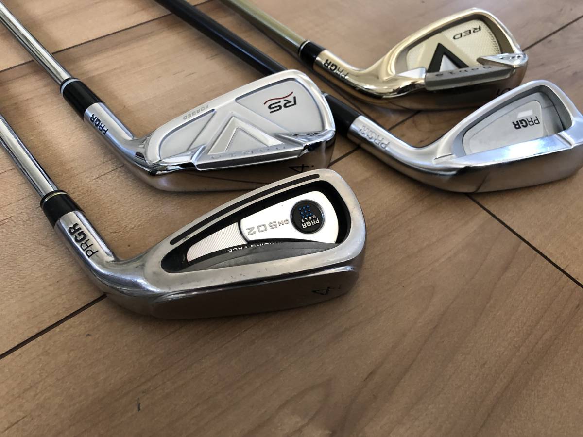 処分 単品 アイアン プロギア PRGR 02 ID nabla ナブラ RED レッド GN502 RS 4I 5I 4本セット(プロギア ...