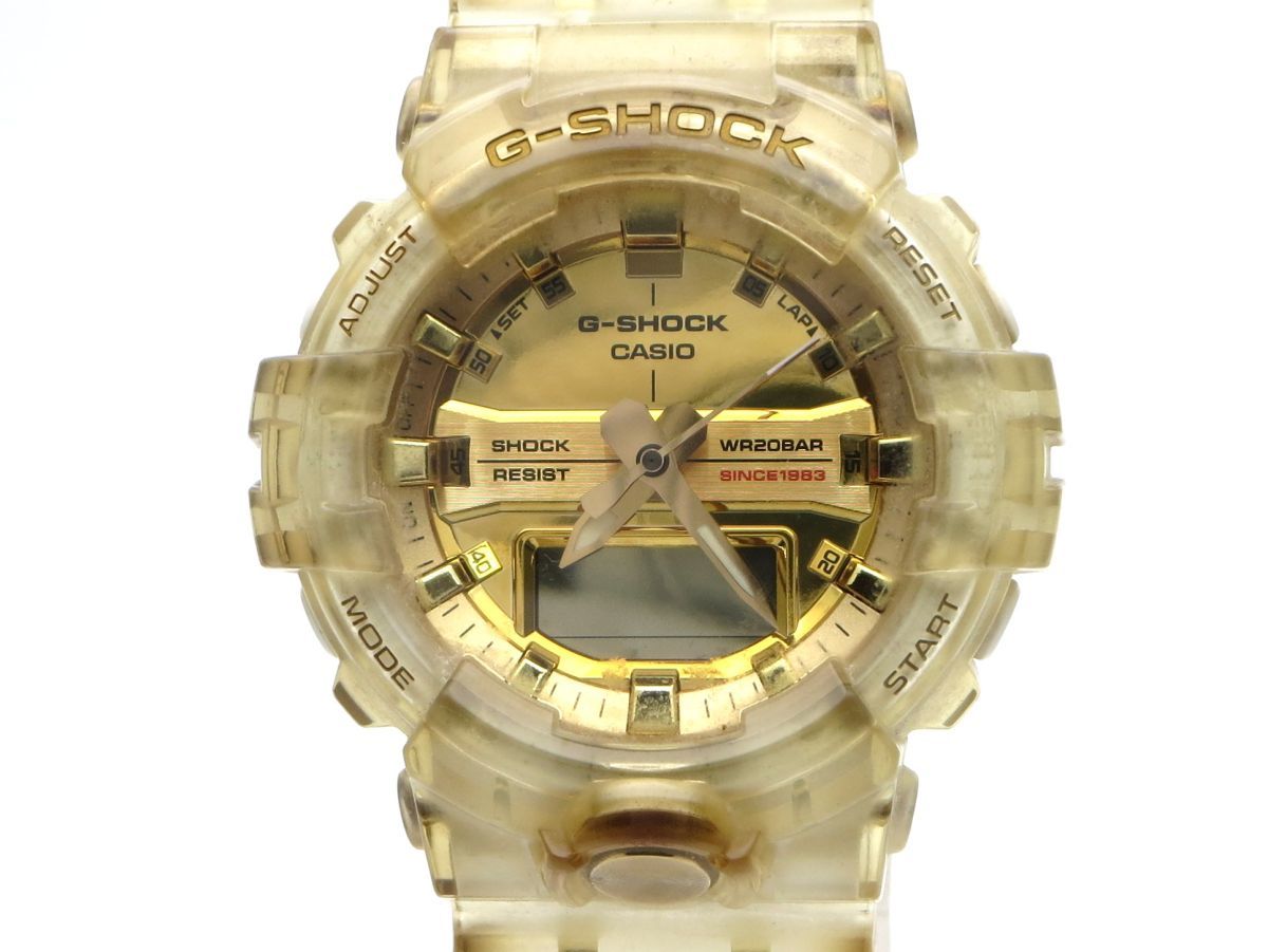 1000円スタート 腕時計 CASIO カシオ G-SHOCK ジーショック グレイシアゴールド 35周年記念 5535 GA-835E QZ ...