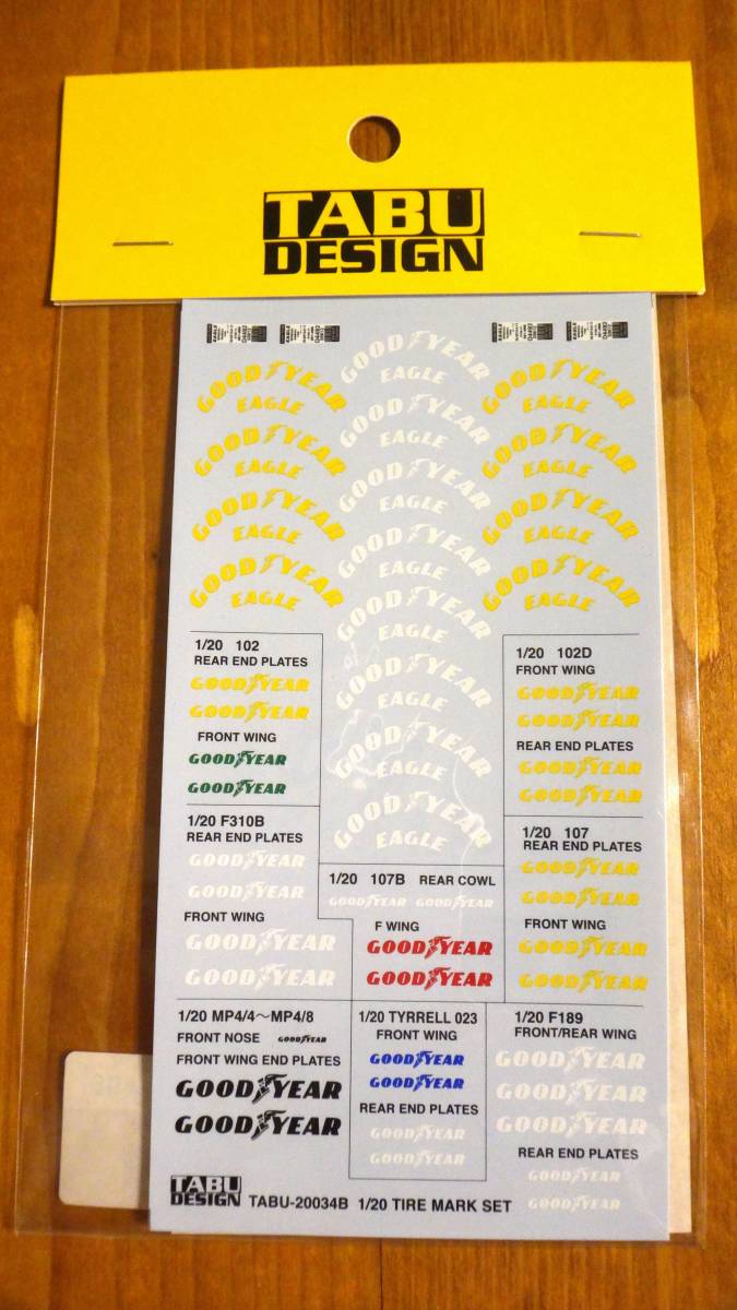 TABU DESIGN/タブデザイン 1/20 タイヤロゴデカール(フォーミュラ)｜売買されたオークション情報、yahooの商品情報を ...