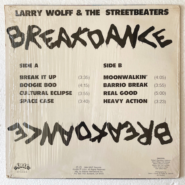 シュリンク / US / LP LARRY WOLFF & THE STREETBEATERS / Breakdance ELECTRO ...