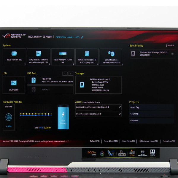 ジャンク ASUS ROG Strix G513Q Ryzen 7 5800H 3.2GHz 16GB SSD 512GB 15.6インチ ...