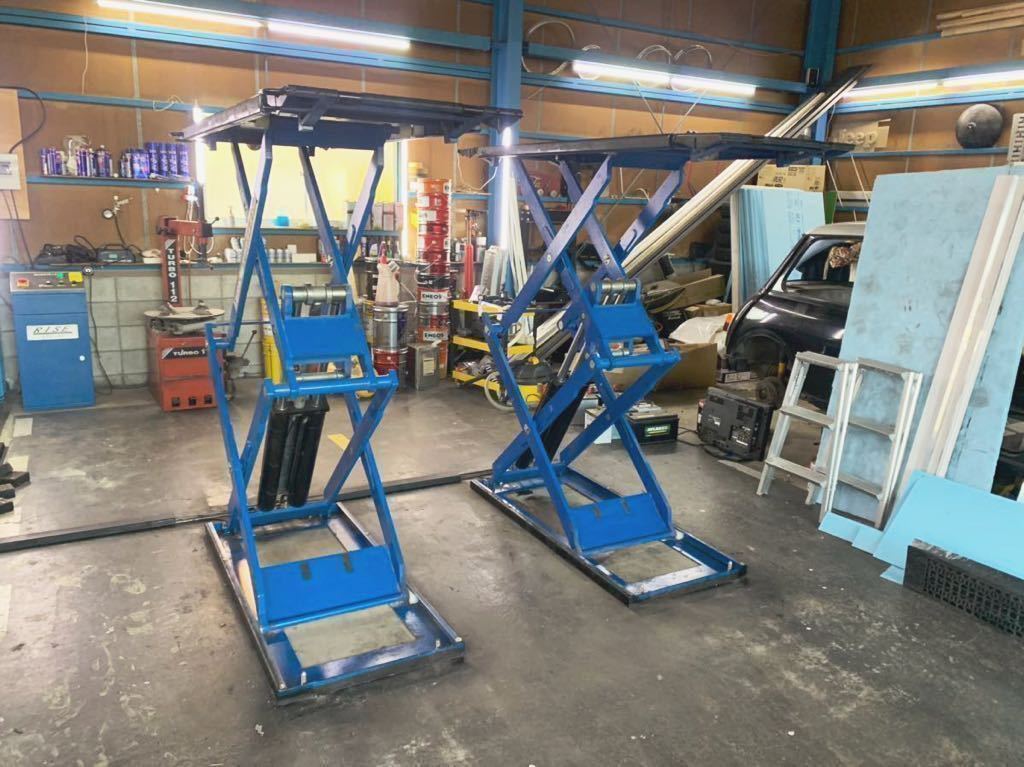 RISE STL-30 3t 電動油圧式トータスリフトシザーリフト 簡単設置 土間工事不要 イーグル ラムダ 二柱自動車整備 カーリフト ...