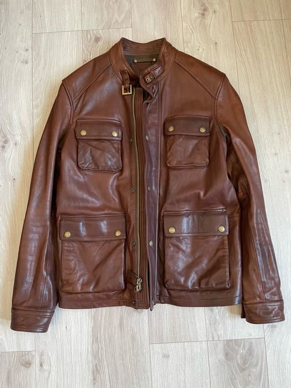 コーチ レザージャケット COACH M65 ラムレザー 羊革 ライダースジャケット ミリタリージャケット US M JP L程度(その他 ...