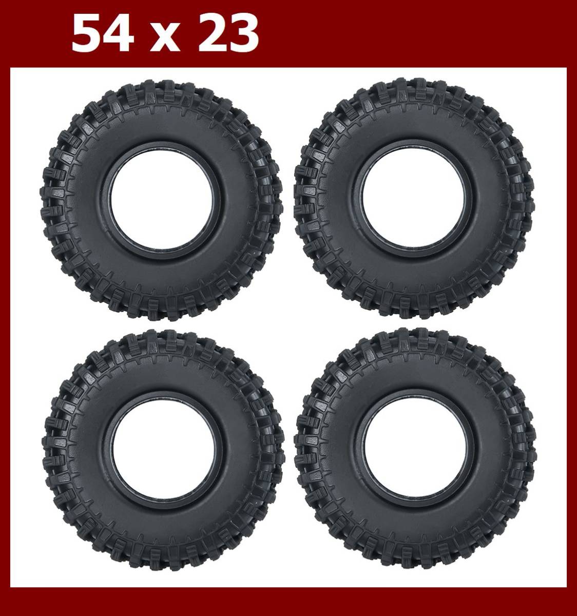 特価 ミニ クローラー 用 54 x 23mm ワイド タイヤ 検索 SCX24 AX24 Mini-z 4x4 ミニッツ RGT MSE MN90 1.0" Beadlock ...