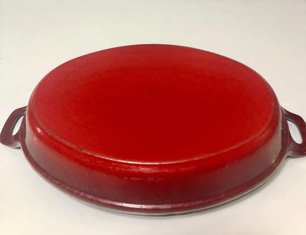 SALE おすすめ France Used Red STAUB Oval 32cm ストウブ オーバル スタッカブル ディッシュ 32cm 6 ...