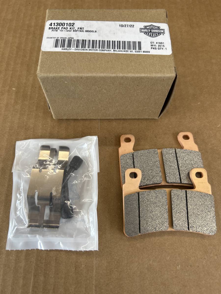 ハーレー純正 フロント ブレーキパッド 41300102 15年以降ソフテイル FXBR FXFB FXBB FXLR FLHC FLSB ...