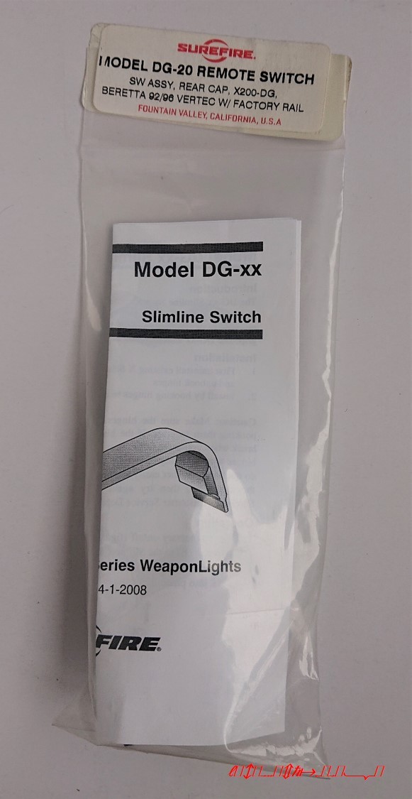 SUREFIRE DG-20 SWITCH Grip Switch Assembly for X-Series WeaponLights 検 ...