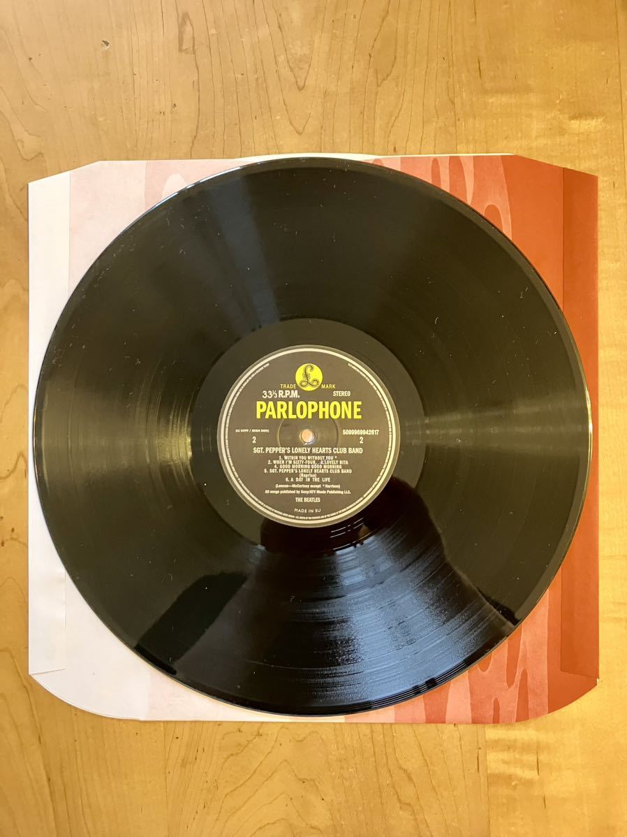 YELLOW PARLOPHONE STEREO PCS7027 SGT. PEPPERS LP アナログレコード john lennon ...