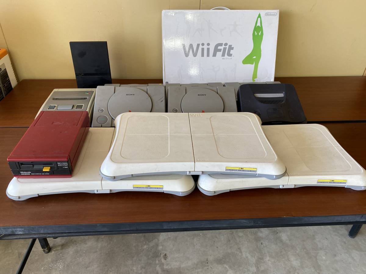 t0038 動作未確認 ジャンク ゲーム機器本体まとめ 任天堂 NINTENDO64 Wii Fit スーパーファミコン PS1 SONY ...