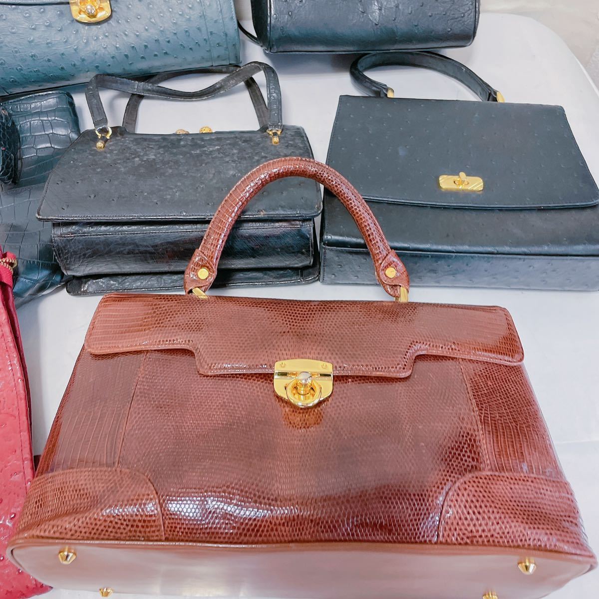 4Y6 1円〜 革 バッグ 7点 まとめ ワニ リザード オーストリッチ 他 レディース ファッション ハンドバッグ ジョルダーバッグ(クロコダイル)｜売買されたオークション情報、yahooの ...